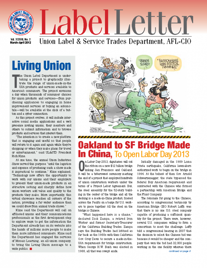 Label Letter–March-April 2012 | Union Label and Service Trades ...